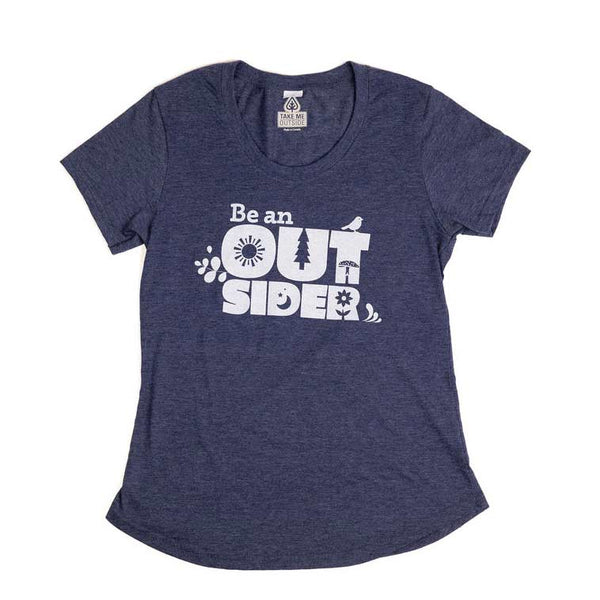 Women's Be An Outsider - Heather Navy - Take Me Outside