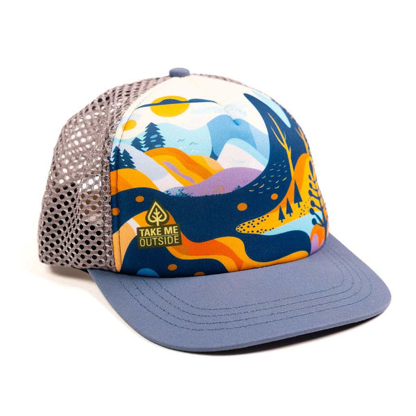 Adult Abstract Landscape Trucker Hat - Take Me Outside
